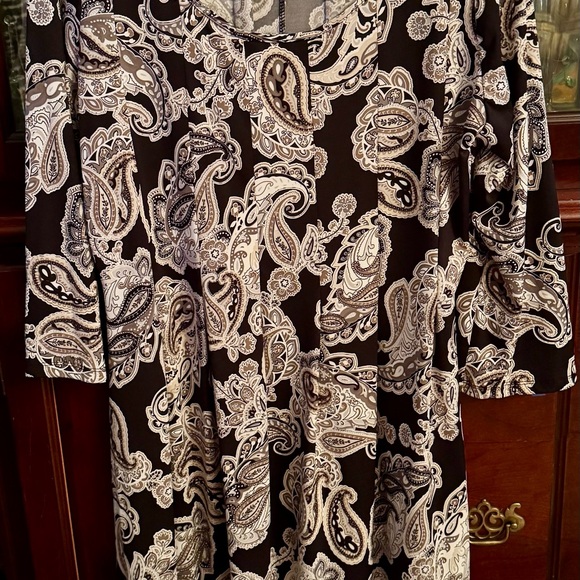 Kim Rogers | Dresses | Kim Rogers Black And White Paisley Dress | Poshmark